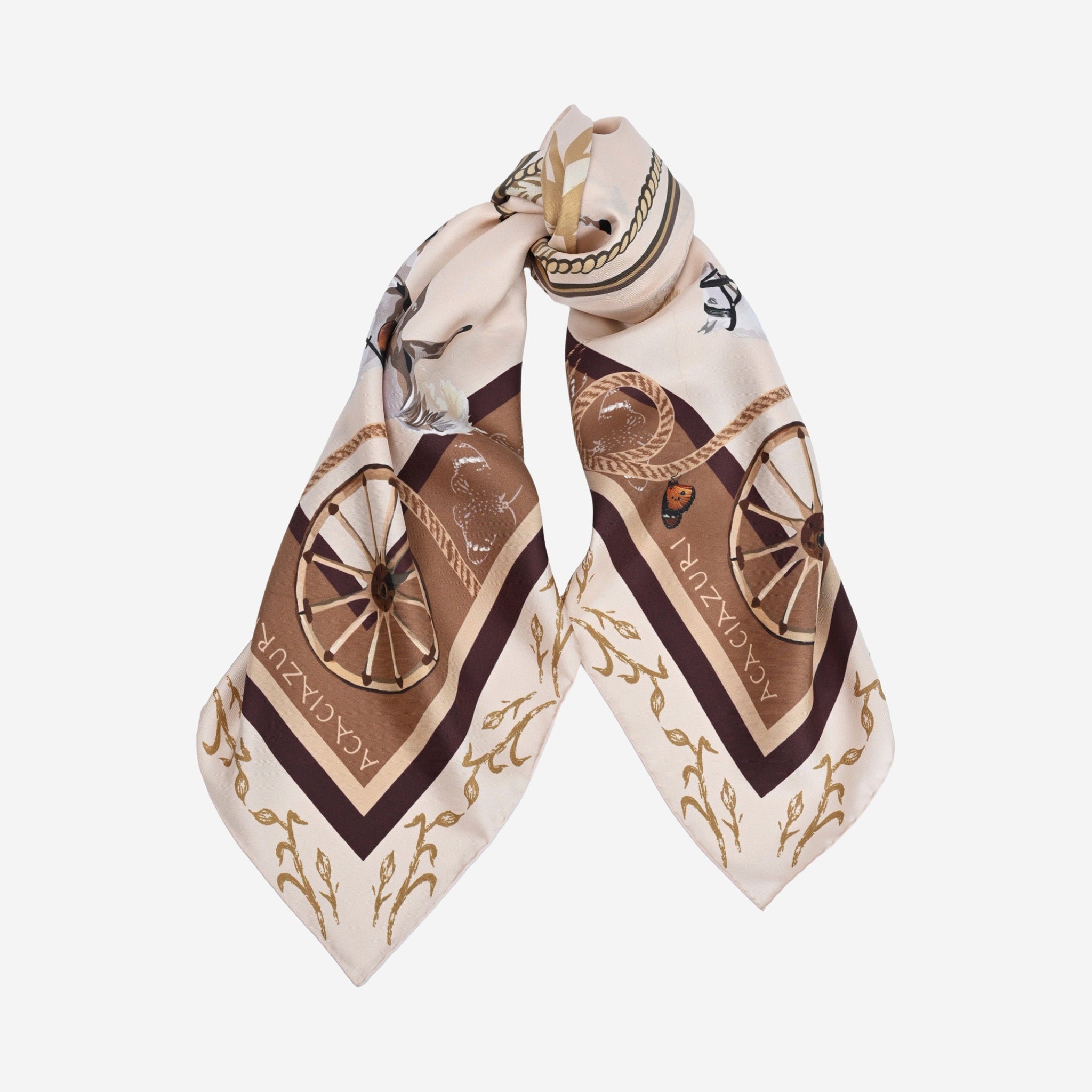 White Equestrian Scarf – Elegant, Eco-Friendly